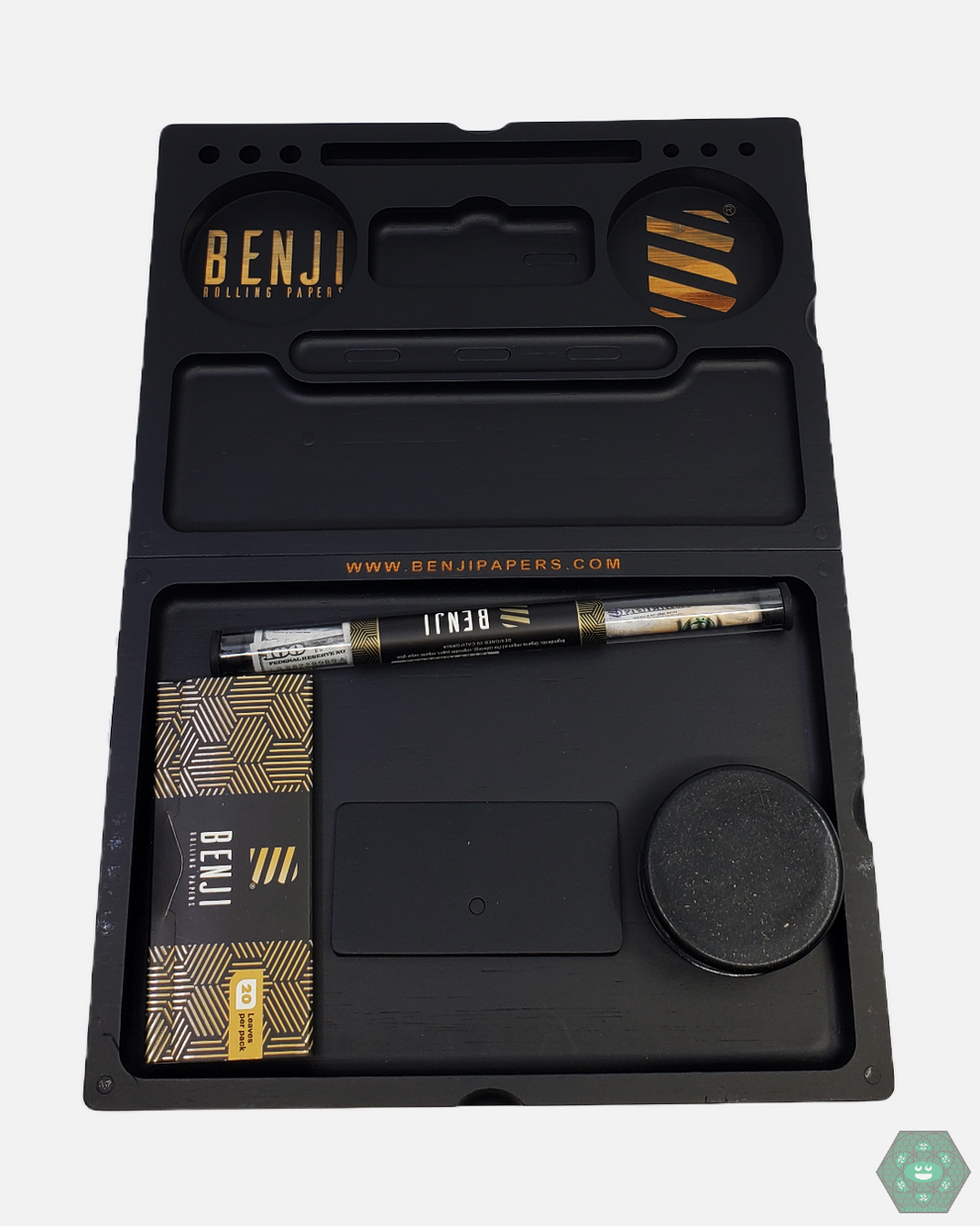 Benji Bankroll Bamboo Rolling Tray - Magnetic Two-Piece Set – HG