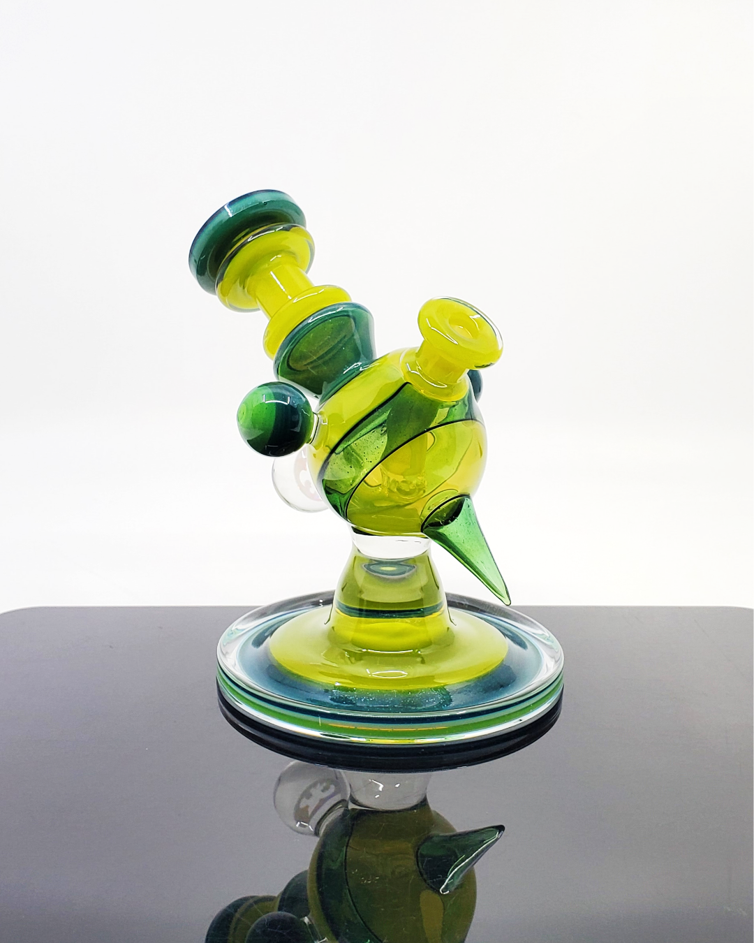 Cajun Glass Two-Tone Heliosphere – Heady Glass Dab Rig with Modern Two – HG