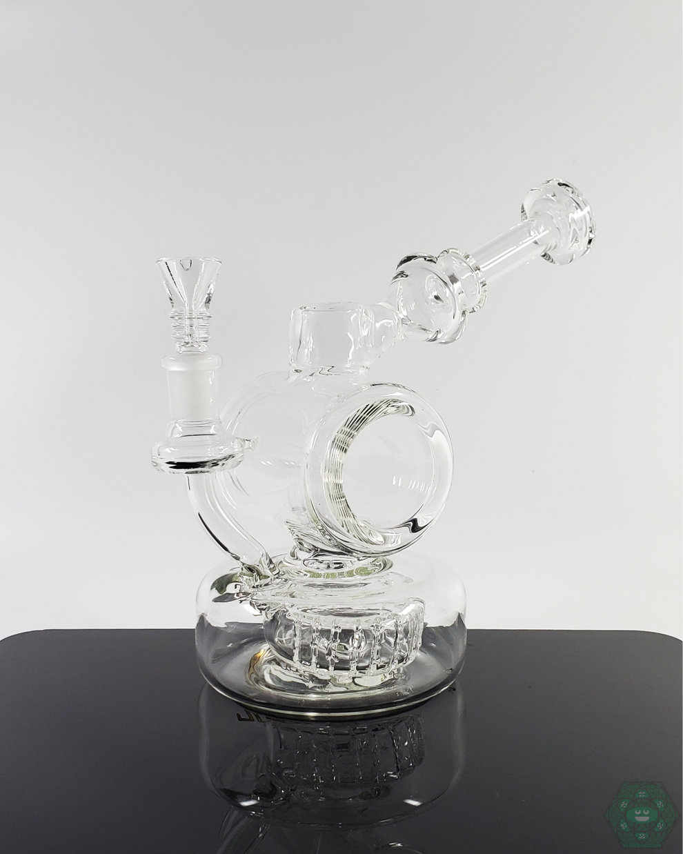 Glass Tribe 7.75" Kickback Eclipse Water Pipe with Perc – HG
