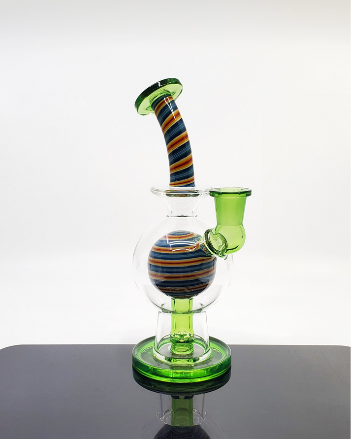 Mike D Glass Full Color Ball Rig – Vibrant 10mm Heady Glass Dab Rig – HG
