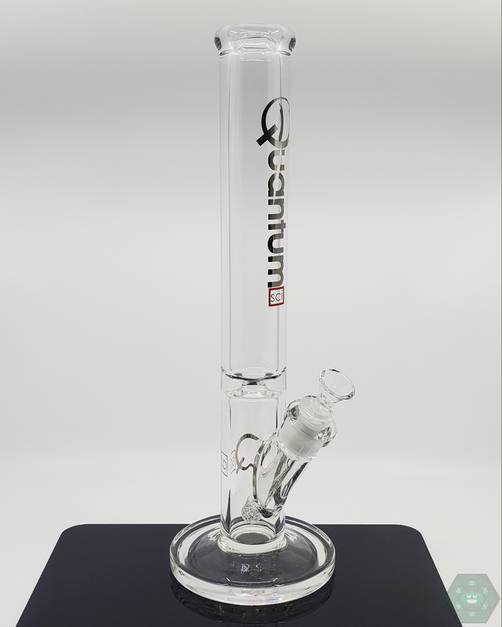 Quantum Sci Glass – 16" 9mm Straight Tube (Chrome Logo) – HG