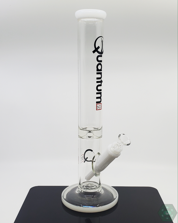 Quantum Sci Glass – 16" 9mm Straight Tube (White Logo) – HG