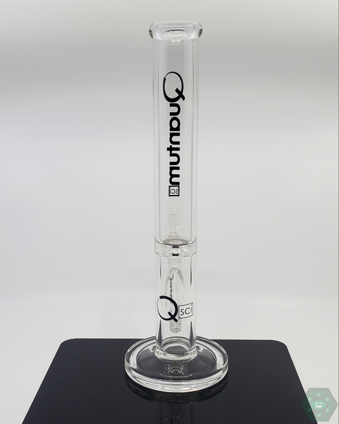 Quantum Sci Glass – 16" 9mm Straight Tube (Chrome Logo) – HG