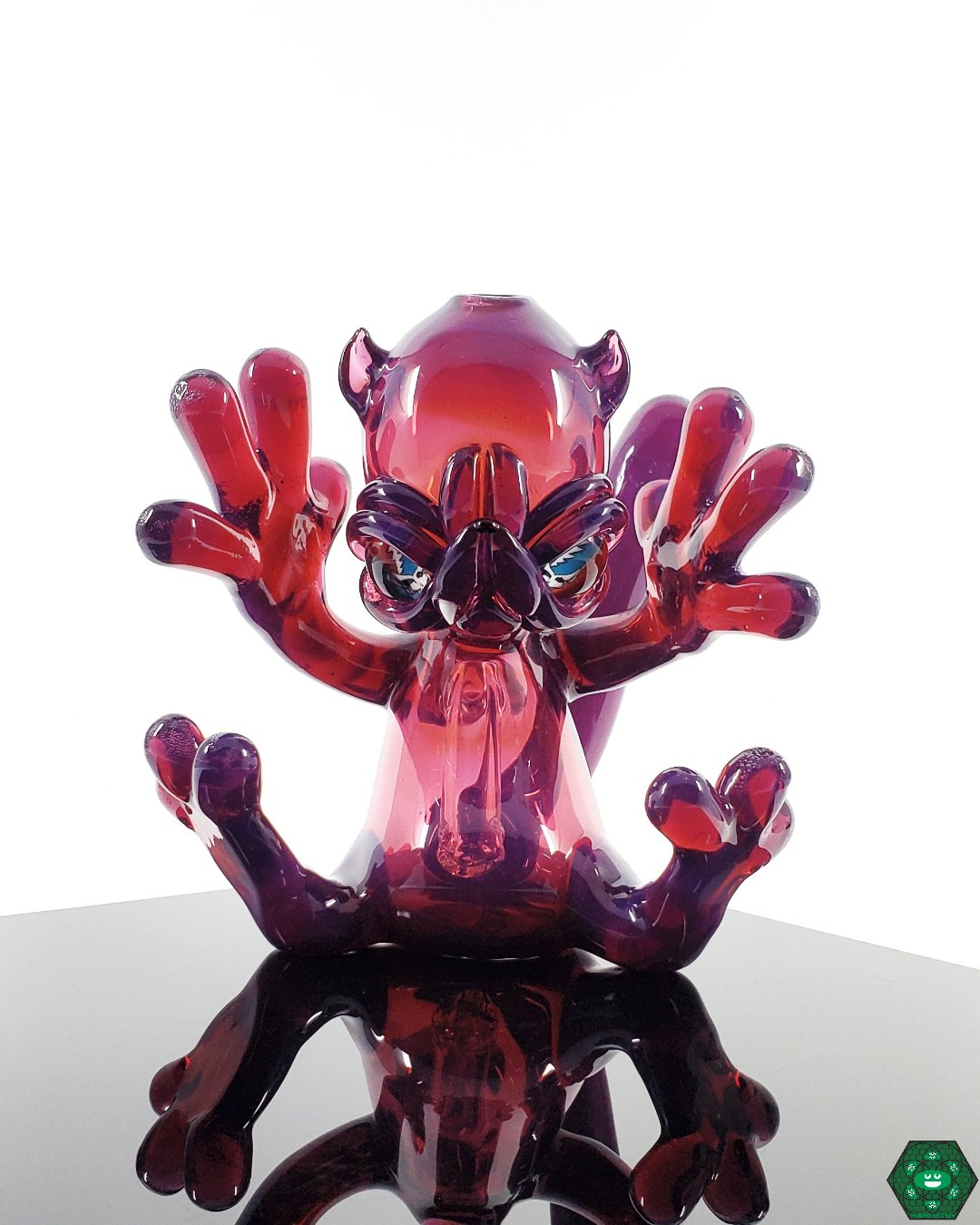 Casto Glass Blickey Sitdown – Unique Heady Glass Dab Rig with Art Acce – HG