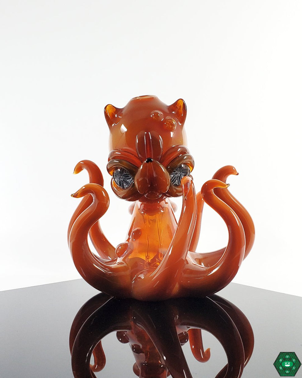 Casto Glass Octoblickey – 10mm Artistic Dab Rig with Octopus Accents – HG