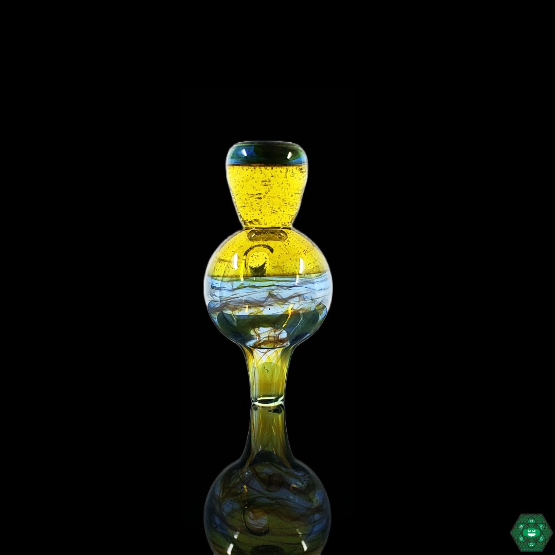 Dabfigalo Glass Two Tone Bubble Caps – Vibrant Dual Color Airflow Cont – HG