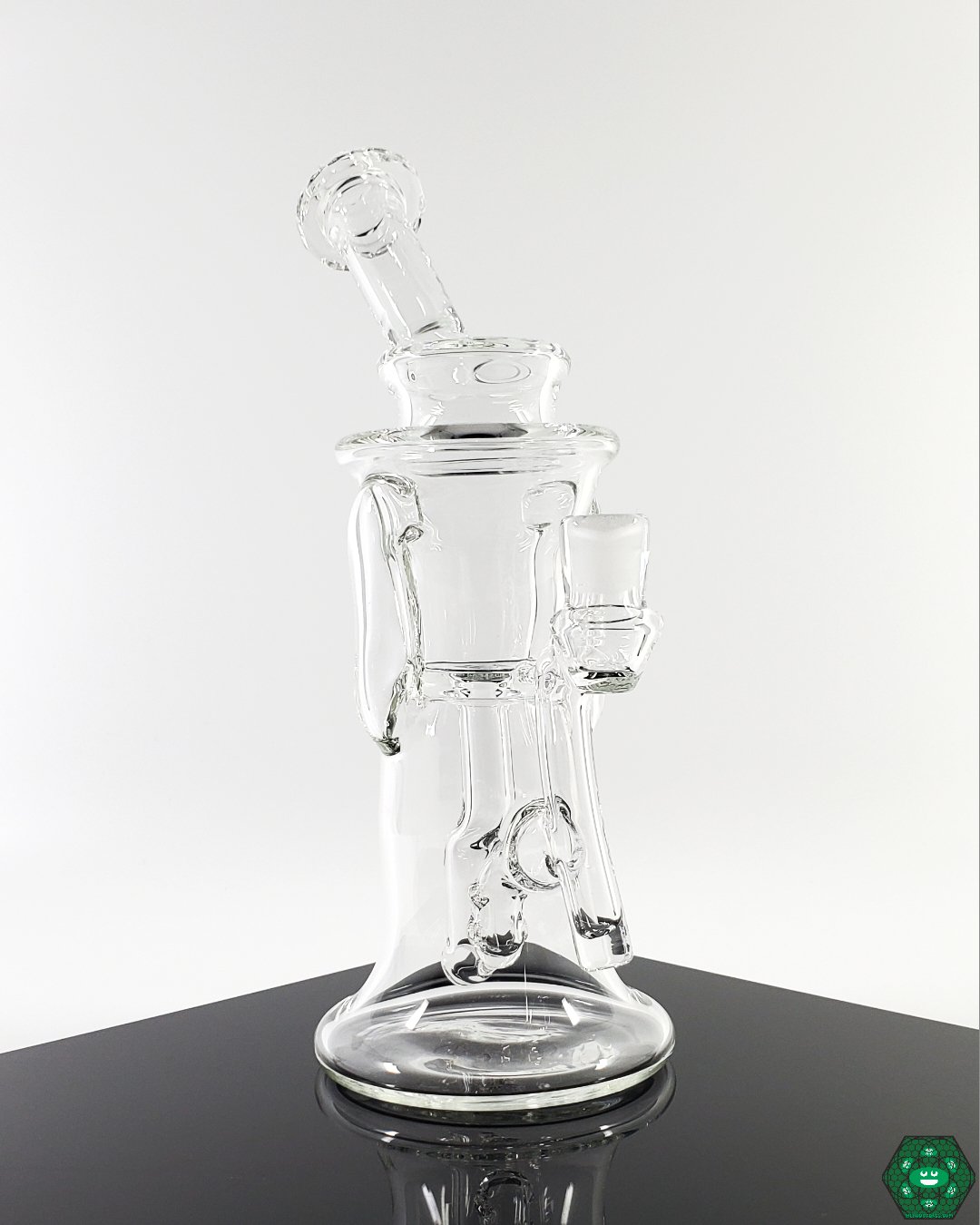 Djinn Glass Clear Dual Uptake Gillcycler - High-Performance Water Pipe – HG