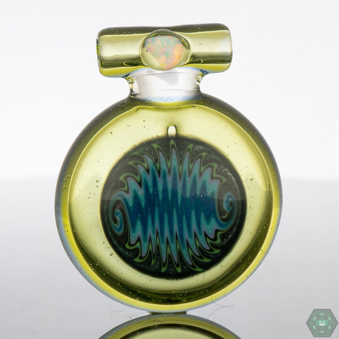RA Glass Kryptonite Pendant - Glowing Green Glass Art – HG