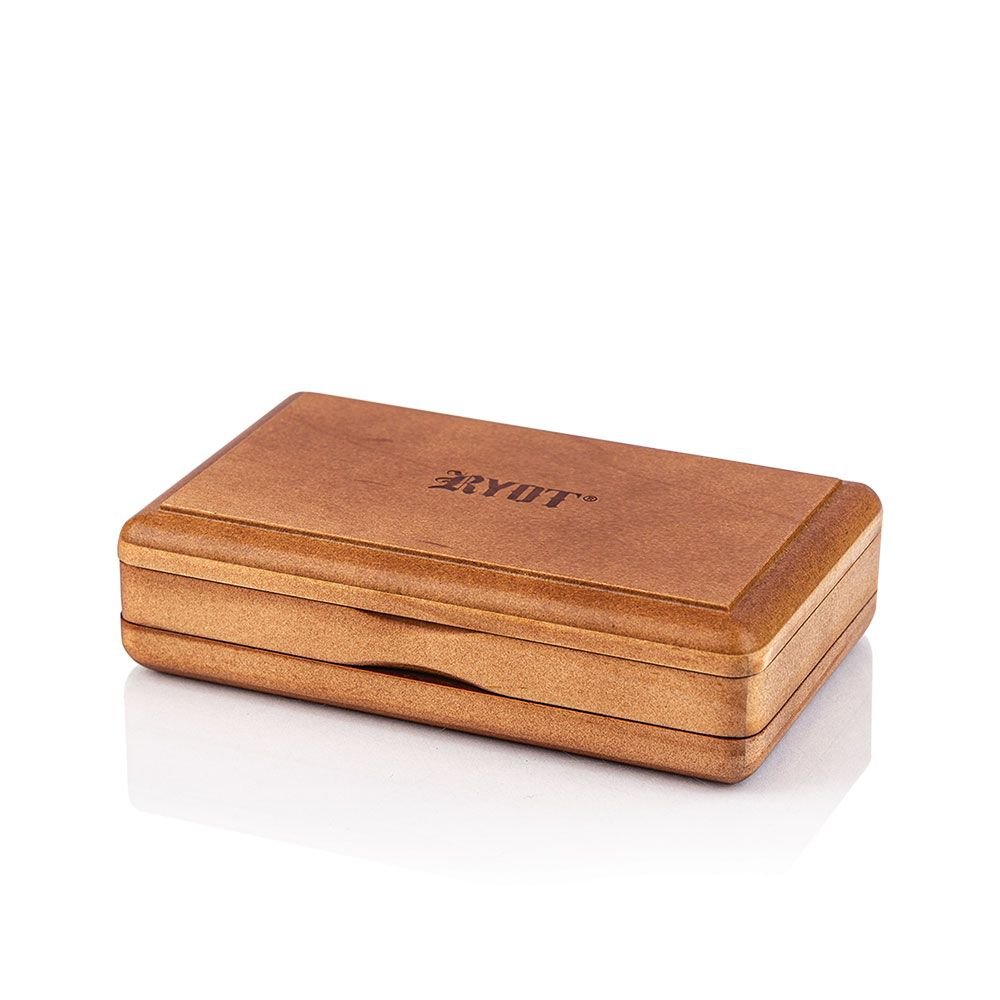 RYOT Solid Top Screen Box - Premium Wood Storage with Built-In Pollen – HG