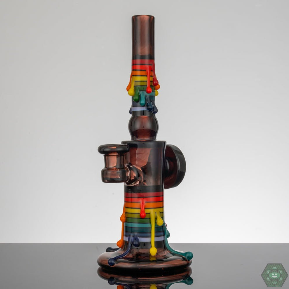 Skrillinger Glass Hypercandle – 2-Hole Perc Heady Glass Rig with Encas – HG