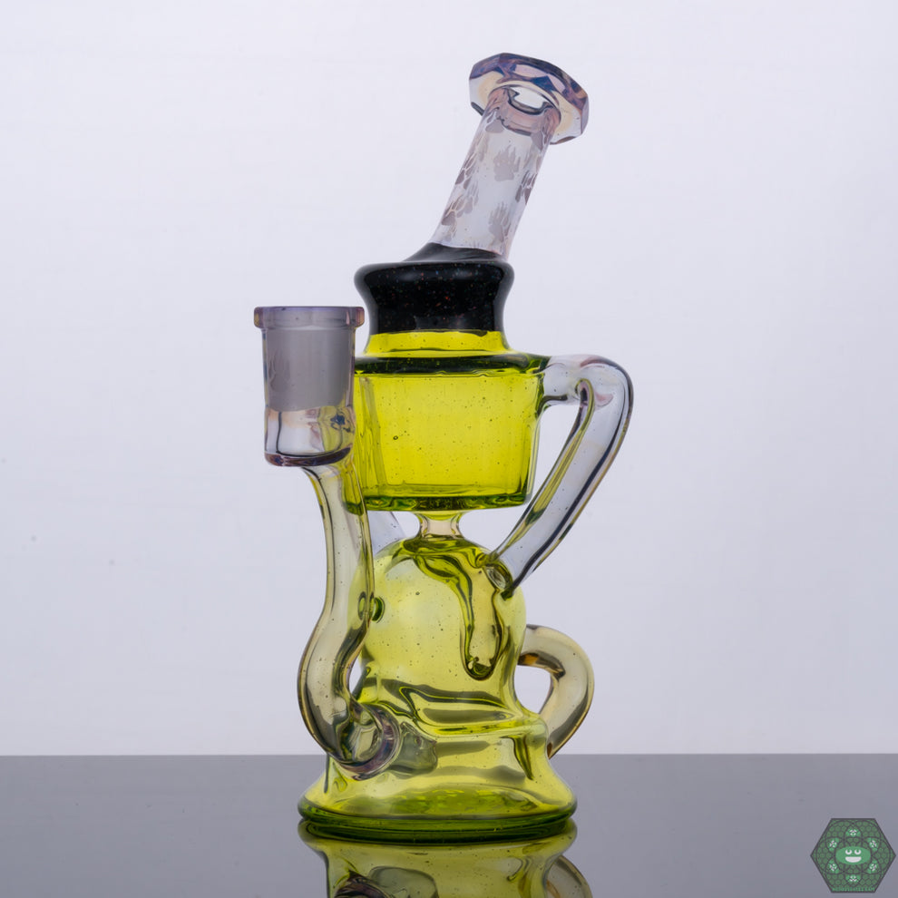 Wolfe Glass Double Single External Drain Recycler - Handcrafted 14MM D – HG