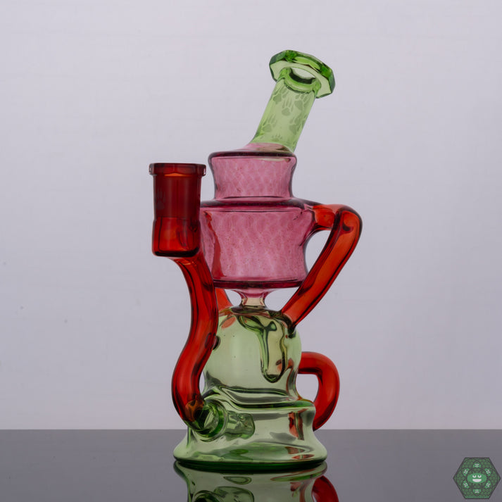 Wolfe Glass Double Single External Drain Recycler - Handcrafted 14MM D – HG